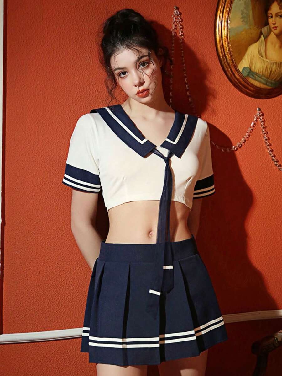 Sexy Lingerie Set, Tempting Intimate Outfit, Innocent Split Schoolgirl ...