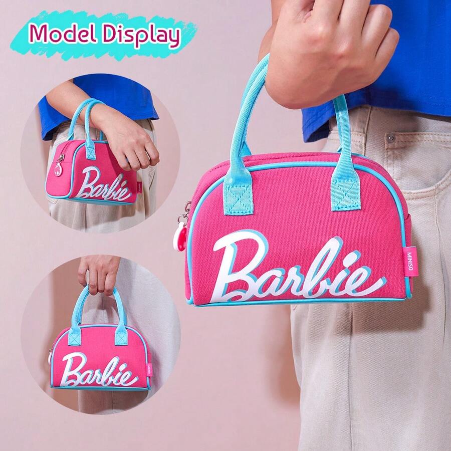 Miniso Miniso Barbie Daylight Glow Series Handbag Zipper Closure And ...