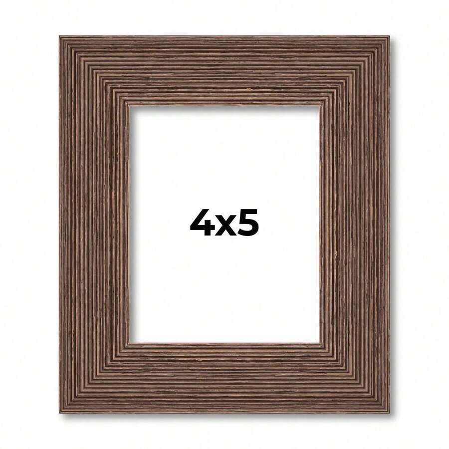Custompictureframes.Com 4x5 Barnwood Picture Frame Solid Wood UV ...