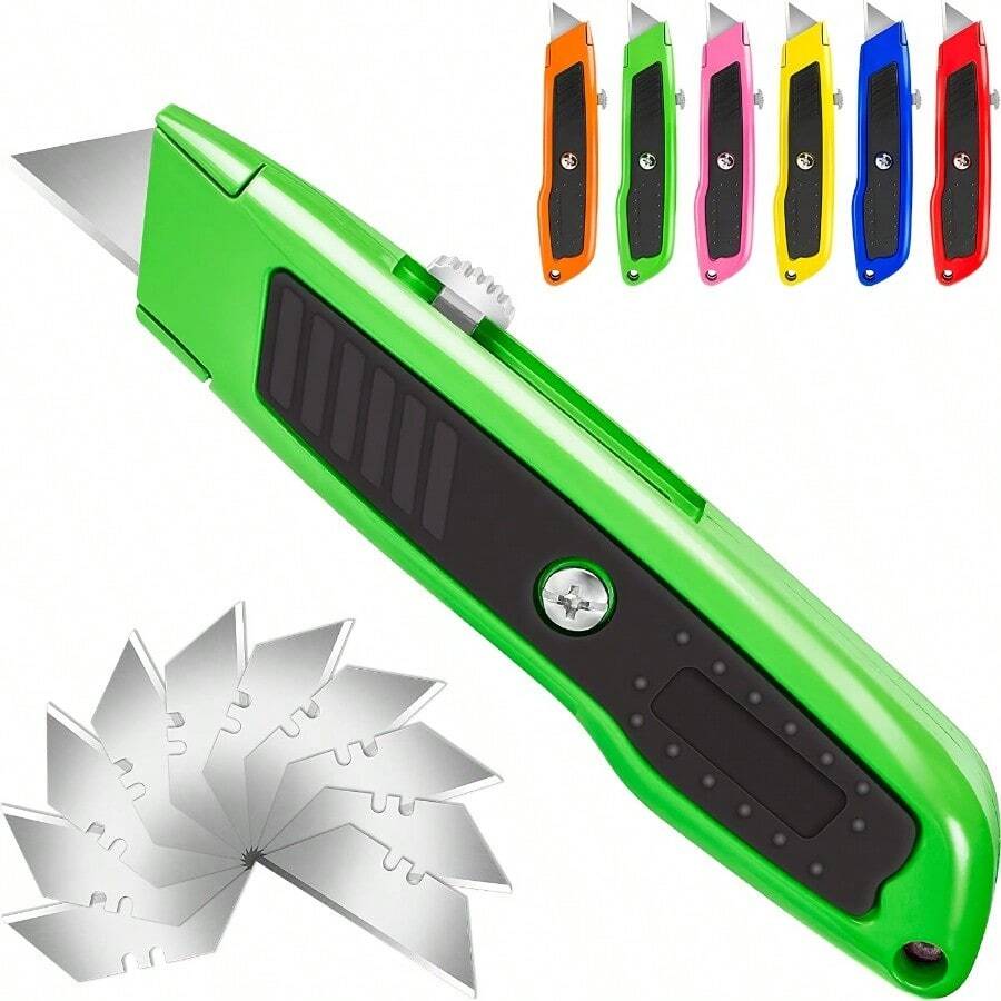 Box Cutter Utility Knife, Box Cutter Retractable, Heavy Duty Box Knife ...