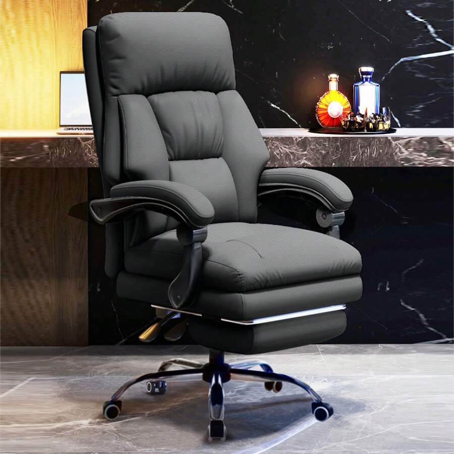 Office Chair Executive Desk Chair Leather Computer Gaming Chairs ...