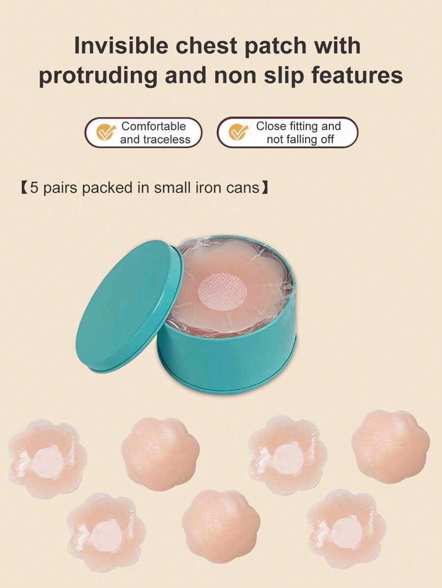 10pcs/5 Pairs Floral Shaped 6.5cm/2.56in Summer Nipple Covers, Reusable ...