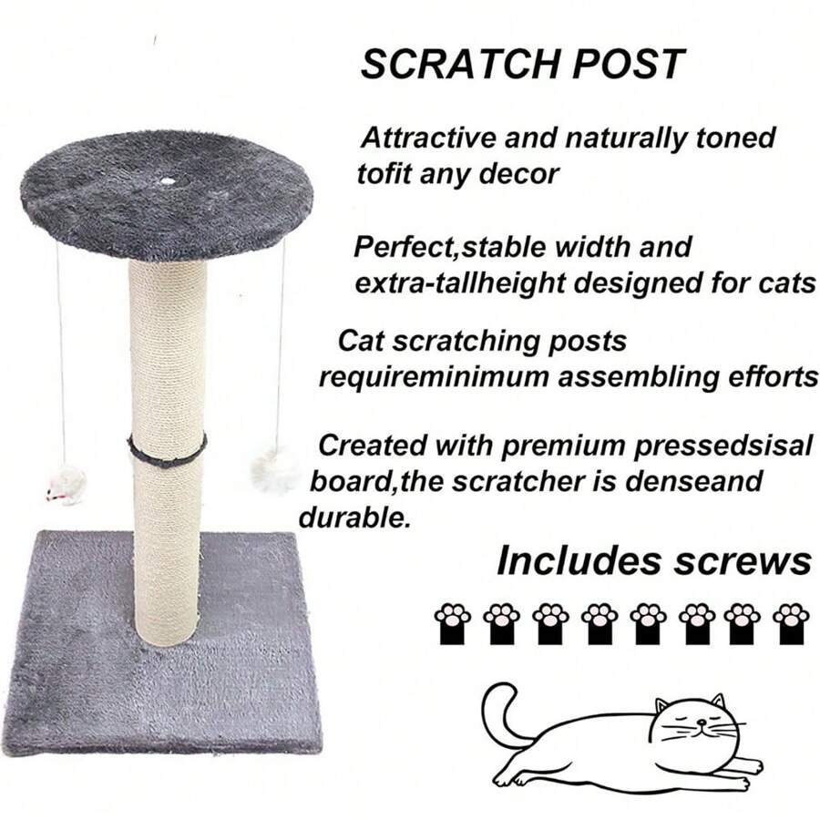 Cat Scratching Post 34 Inches Heavy Duty And Thicker Cat Scratching ...