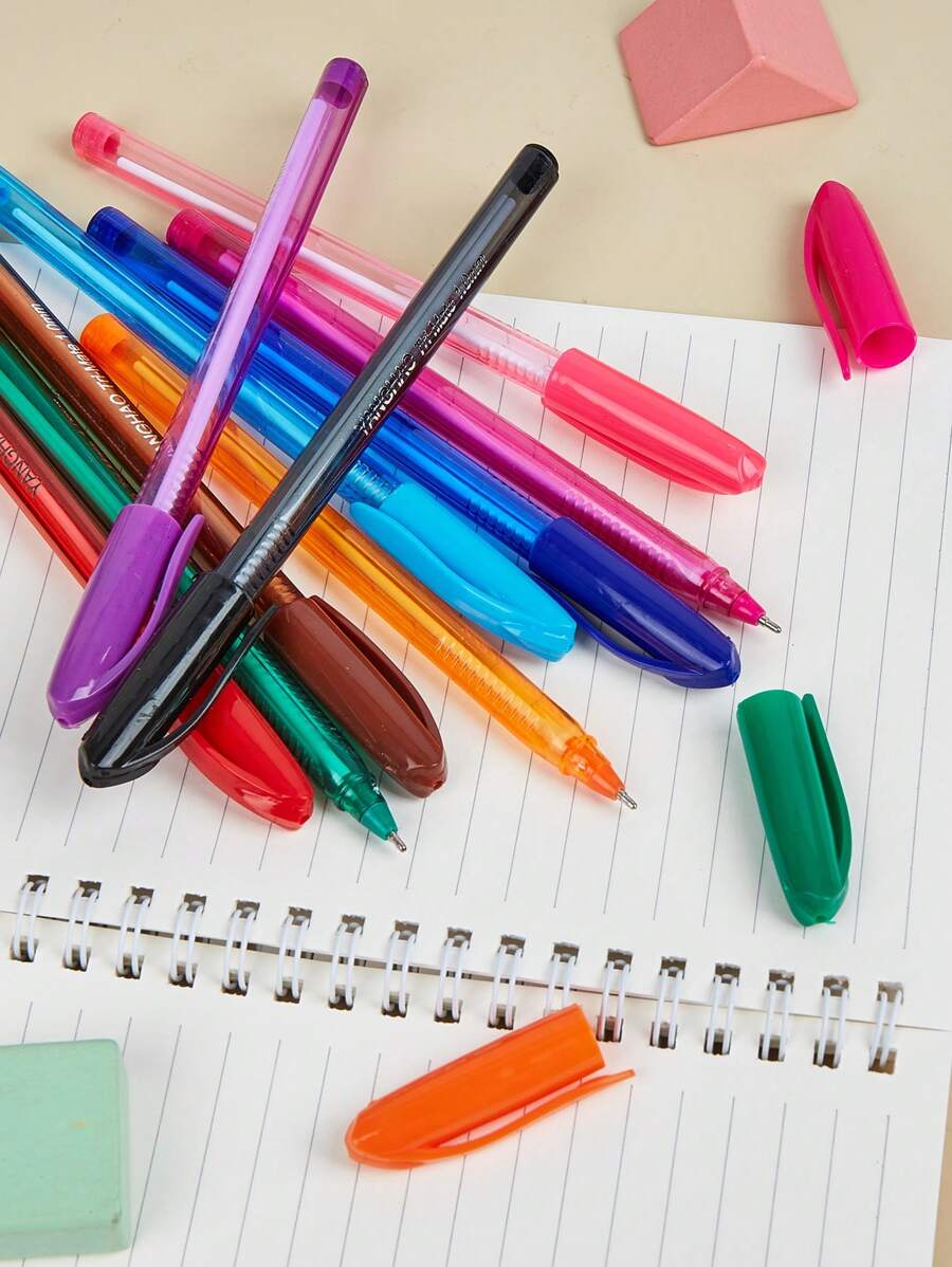 10 Piece Ballpoint Pen With Smooth Lines And Flowing Water, Providing A ...