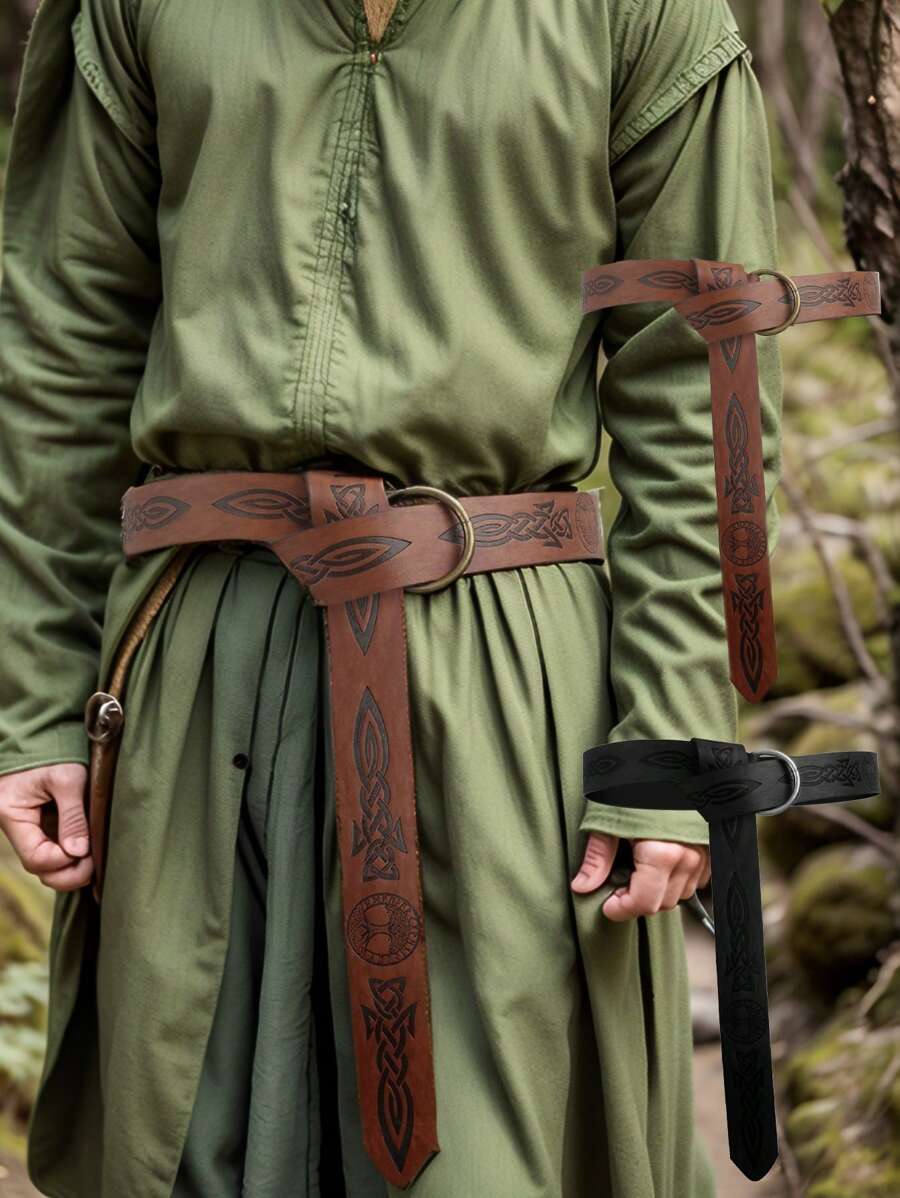 Viking Leather Belt Renaissance Accessories, Medieval O Ring Belt ...