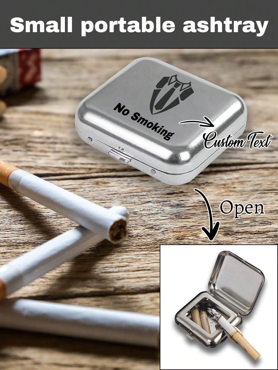 Personalized Stainless Steel Portable Ashtray For Outside Patio ...