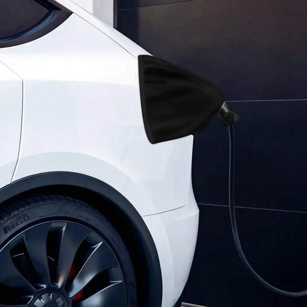 EV充電器カバー 防水 EV充電ポートカバー 屋外用、両面、雨雪日光UV 全天候対応、磁石とsuction cup付きで車体に取り付け可能 | #SHEIN1111sale