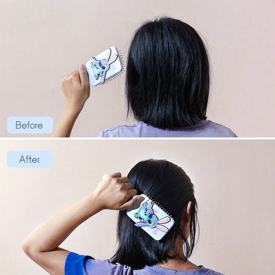 Miniso Lilo And Stitch Square Massage Air Bag Comb Achieve High Crown ...