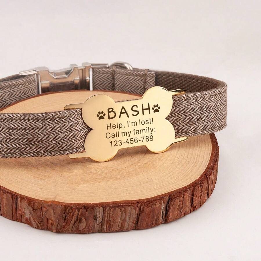 Placa de identificación para perro - Placa personalizada silenciosa ...