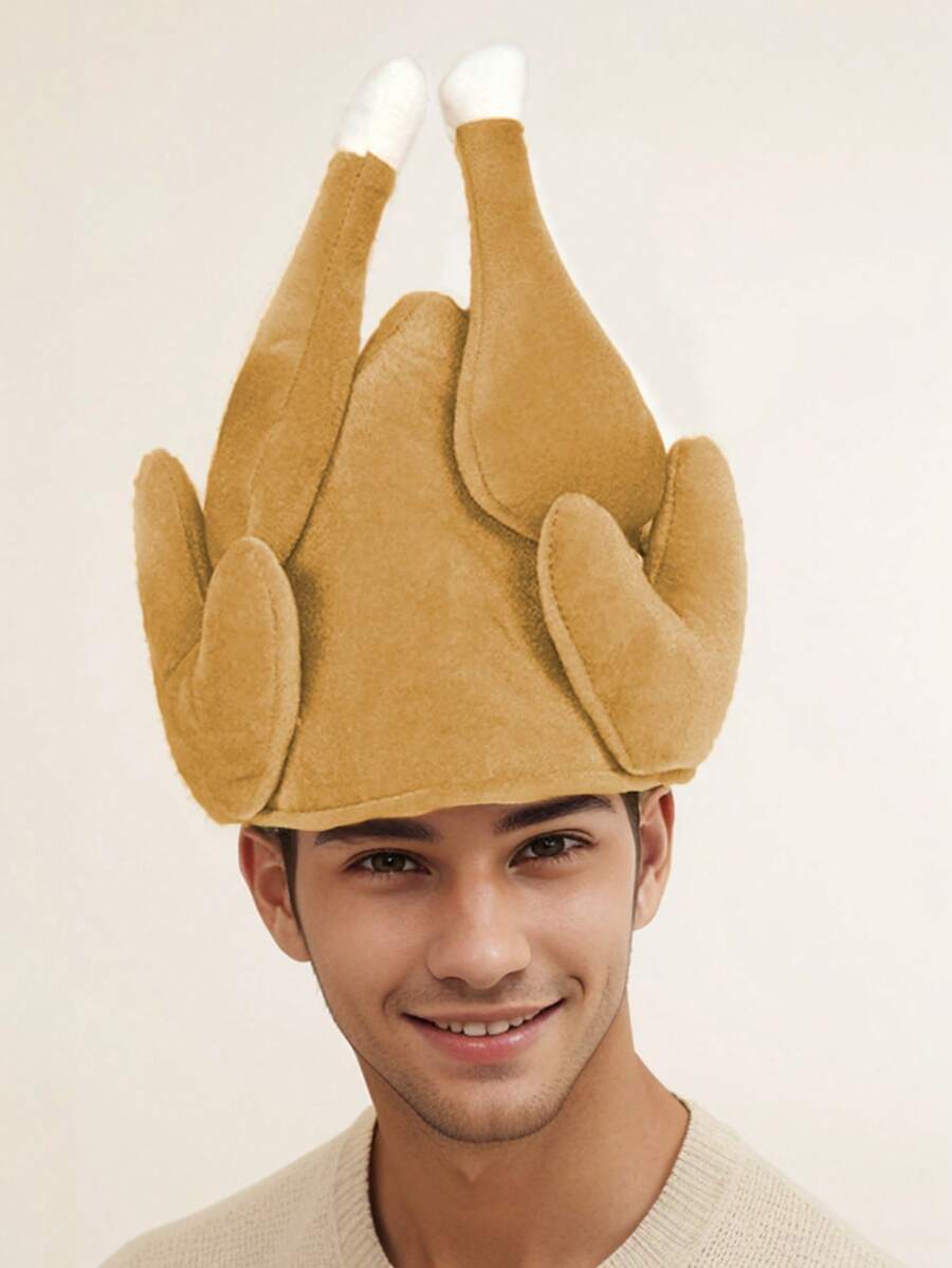 1pc Thanksgiving Turkey Hat Chicken Leg Hat Cartoon Turkey Hat Exaggerated Personality
