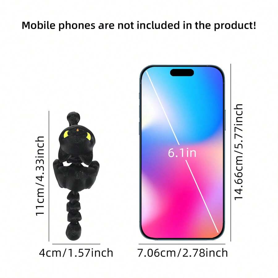 3D Printed Articulated Cute Black Cat Model - Stretching Lazy Cat ...