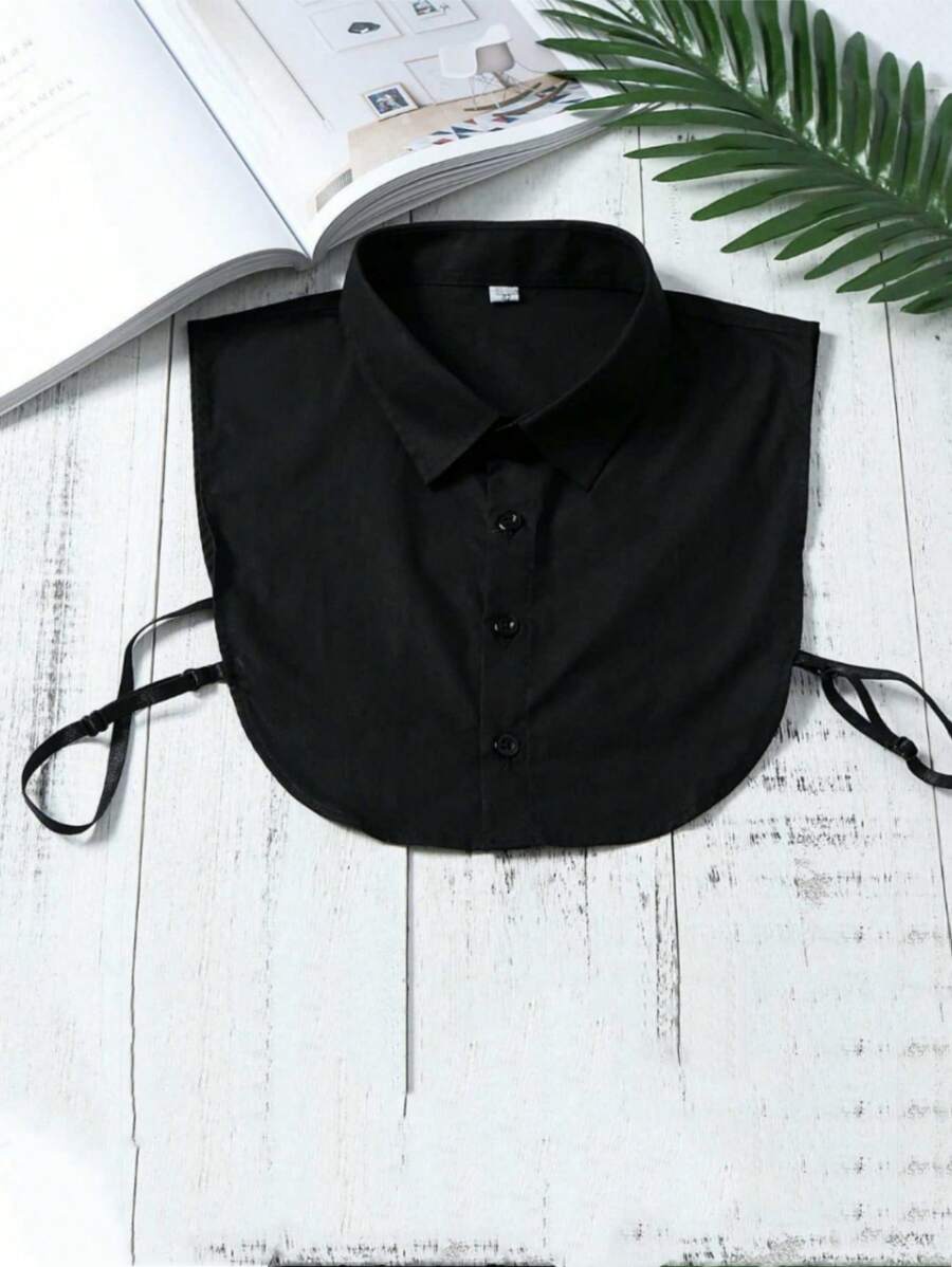 1pc Versatile Men's Detachable Solid White Fake Collar, Removable ...