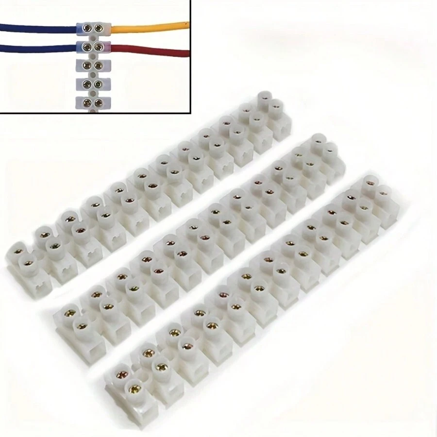 1pc 10A 12 Position Terminal Block, Wiring Barrier, Terminal Strip for ...