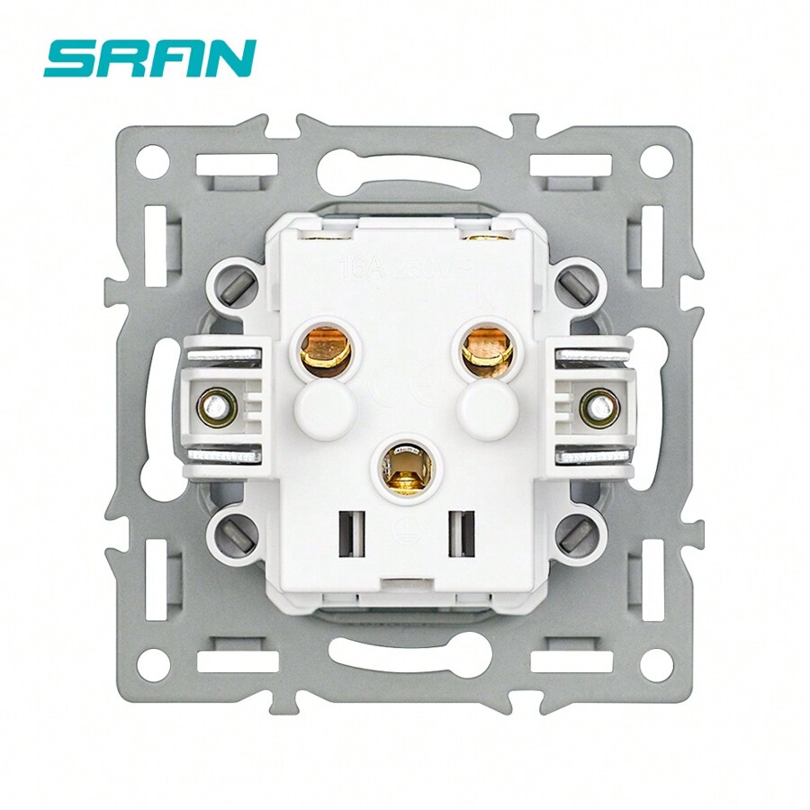 82*82mm Tempered Glass Panel SF6 European Socket, 16A 250V | SHEIN ...