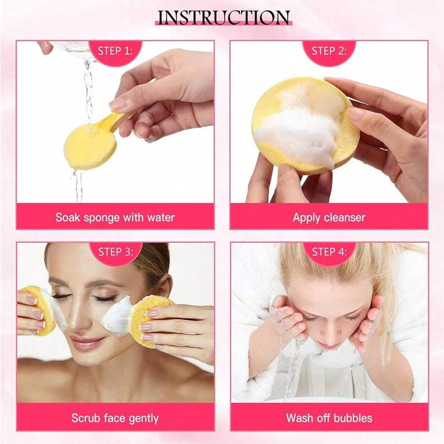 12pcs Compressed Facial Sponge For Estheticians Face Cleansing Sponge ...