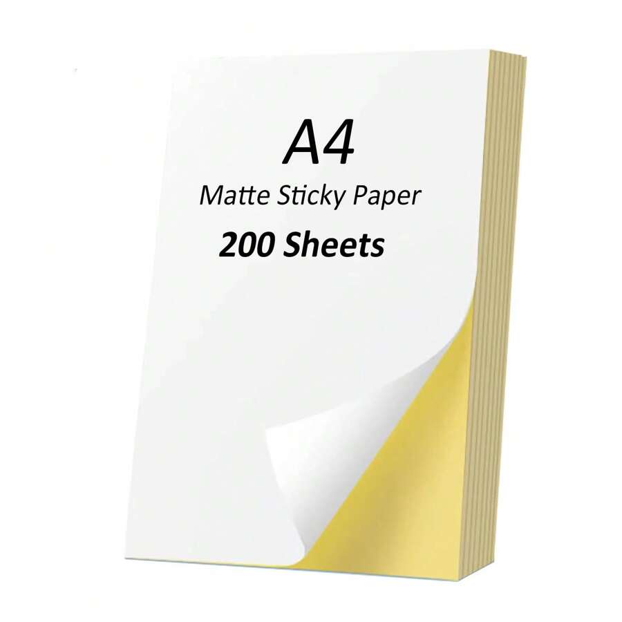 A4-papier kleverig mat wit zelfklevend etiket voor inkjet laserprinter ...