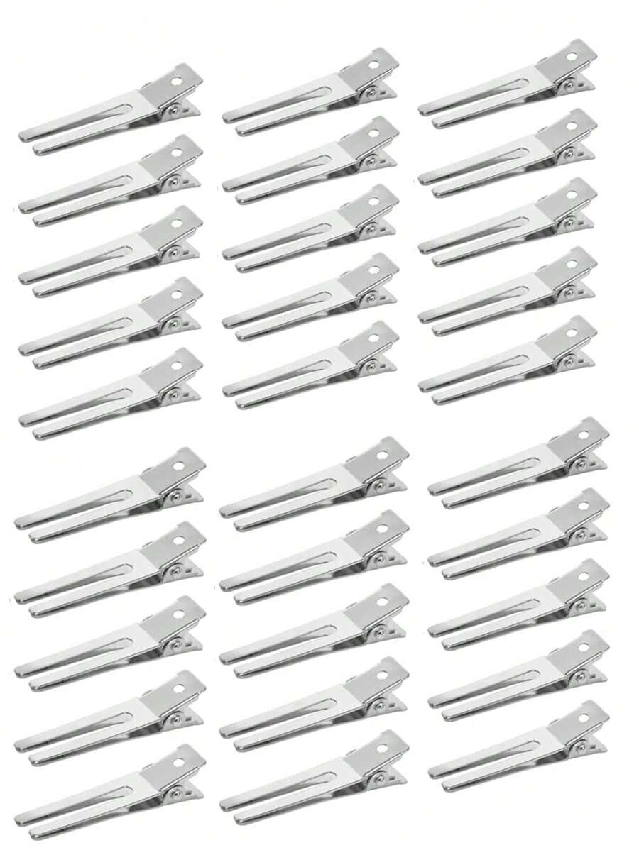 30Pack Double Prong Clips, Hairdressing Curl Setting Section Hair Clips ...