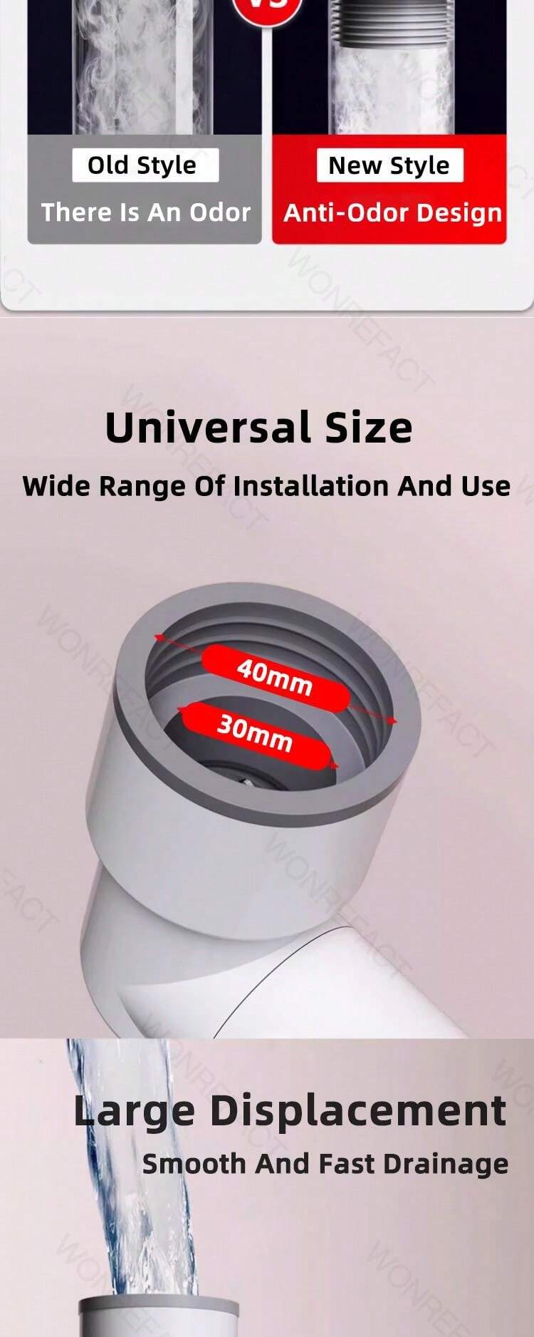 Bathroom Floor Drain Pipe Sealing Plug Pipe Odour Control Plugs Sink ...