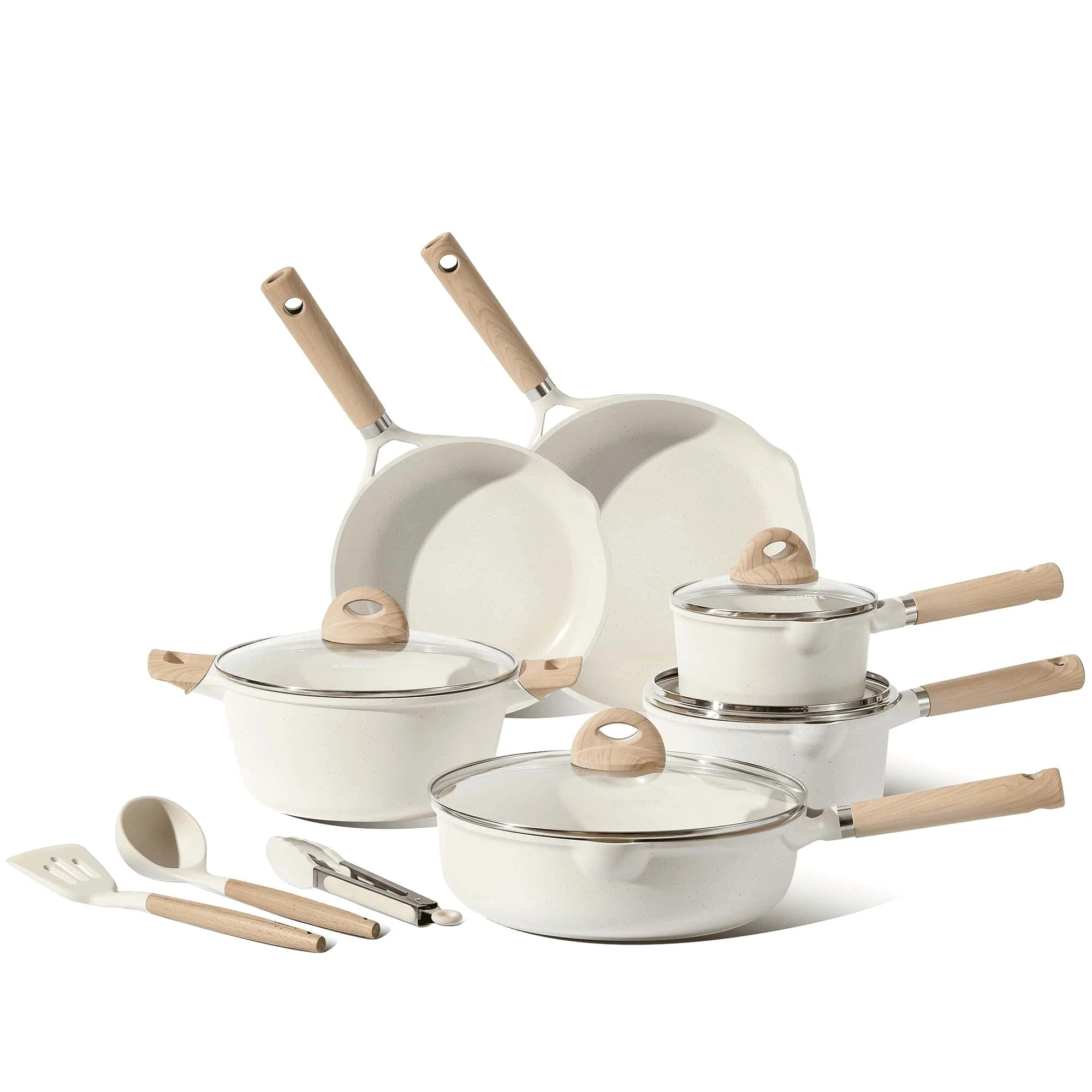 AIDUCHO Collection Nonstick 13 Piece Cookware Set-White | SHEIN USA