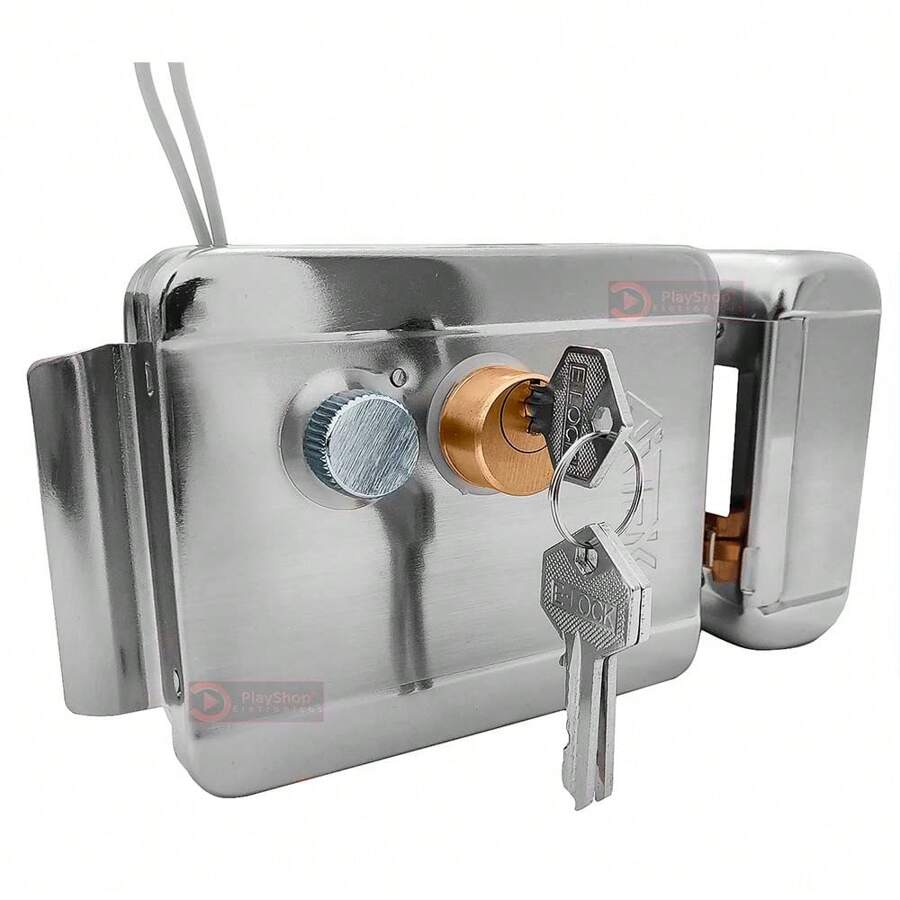 PlayShop Electronics 12V Electric Lock, Reversible Steel Overlay For ...
