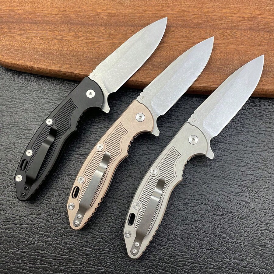 Outdoor Folding Knife Quick Opening Folding Knife D2 Blade Aluminium ...