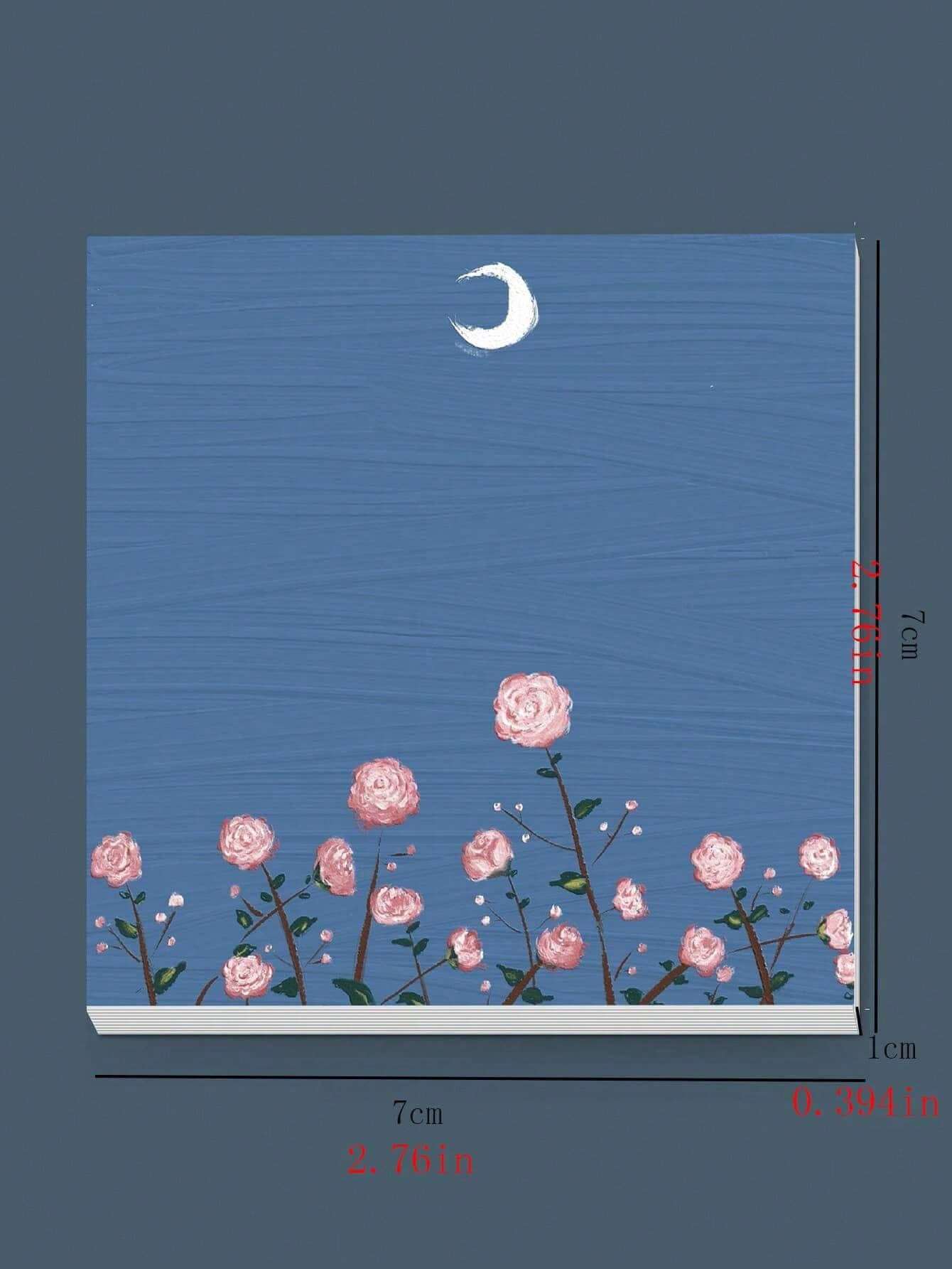 90 Pieces (3 Books) Cute Landscape, Character, Flower Creative Square ...