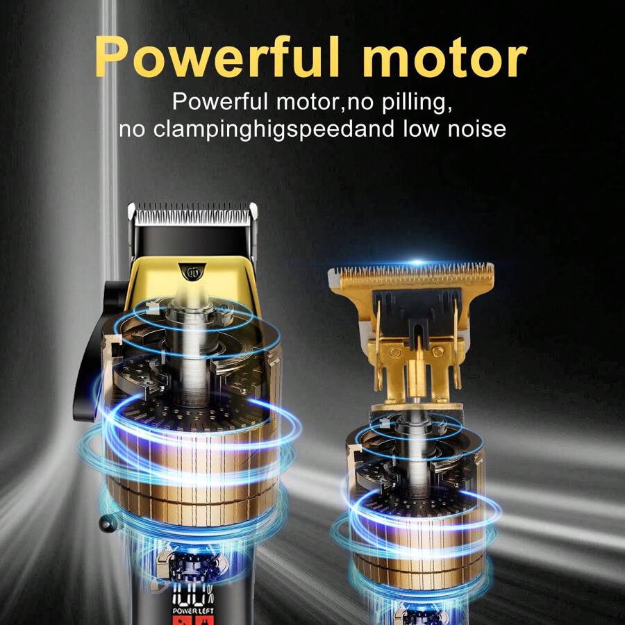 HIENA Men's Professional Haircut And Trimming Kit, Cordless Electric ...