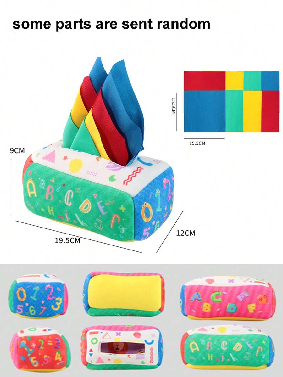 Tissue Box Baby Toy Tissue Box Play Silk Feel Bags Tissues Children ...