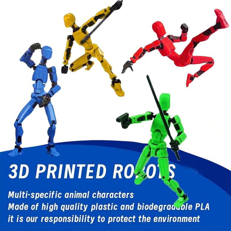 4 Figuras Articuladas Robots Dummy 13 Armada Con Rayo 3d | Moda de ...