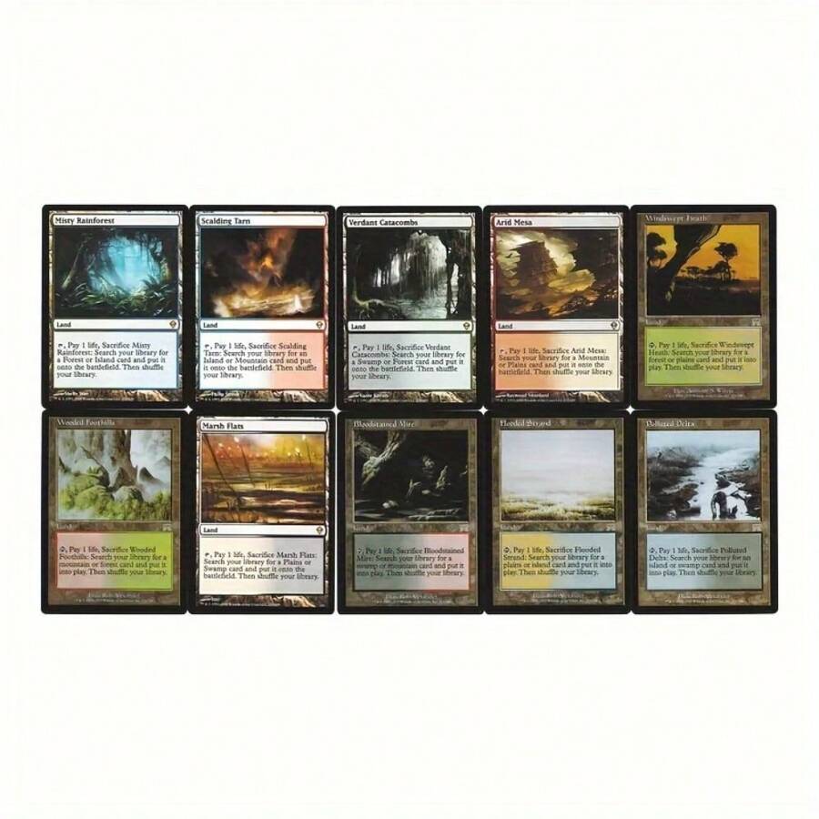 54pcs Black Core Magic The Gathering Cards P9 Dual Land Fetch Land Shock Lands Proxy Cards ...
