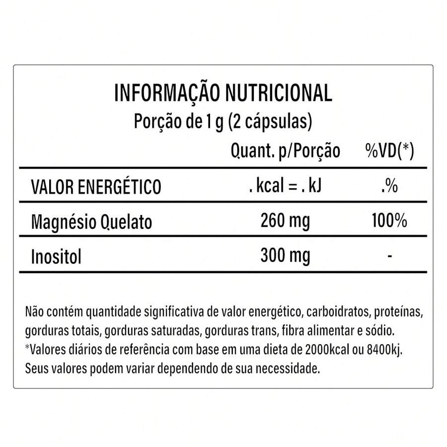 Natunectar KIT 2 Magnesium+Inositol 500mg 60 Capsules For Reducing ...