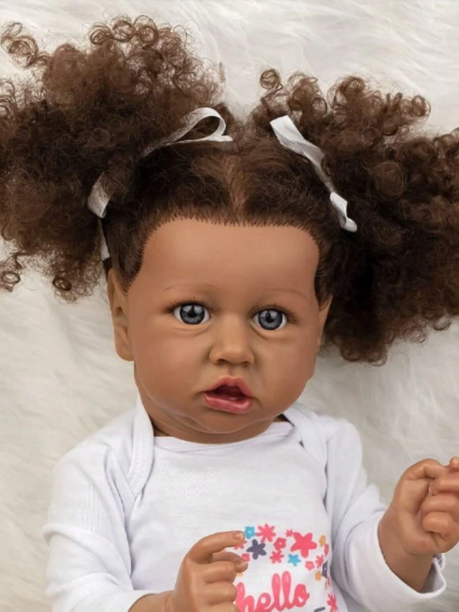 A 22-Inch African American Reborn Doll Soft Vinyl Doll | SHEIN UK