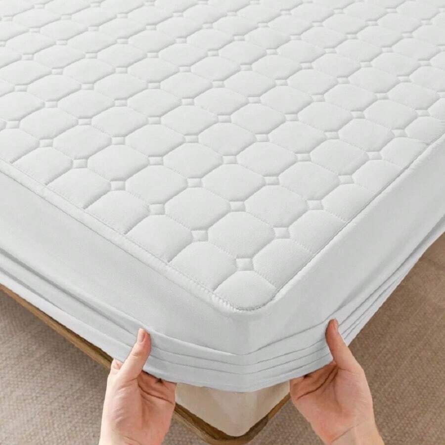 Waterproof Mattress Cover Box Waterproof Protector Single, Double ...