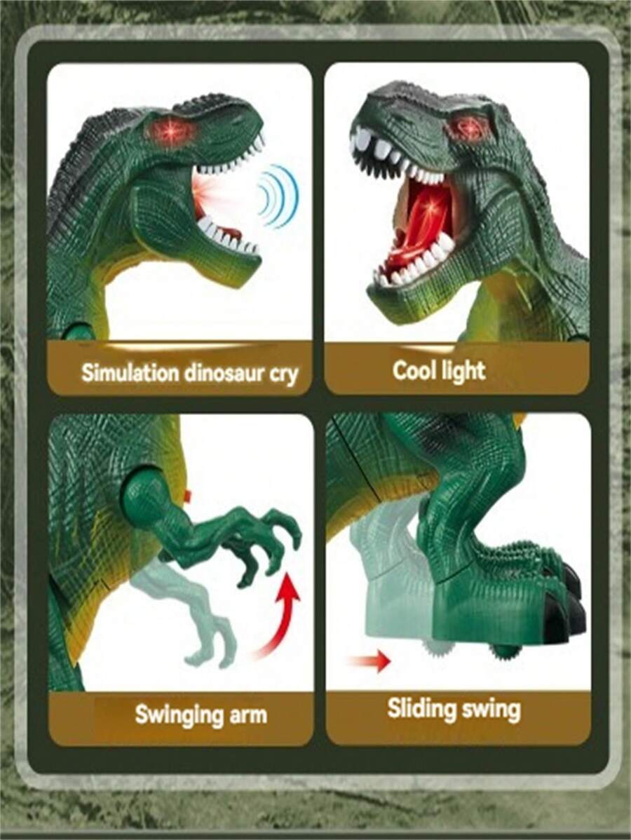 Kids Electrical Light & Sound Realistic Mechanical Tyrannosaurus Rex ...