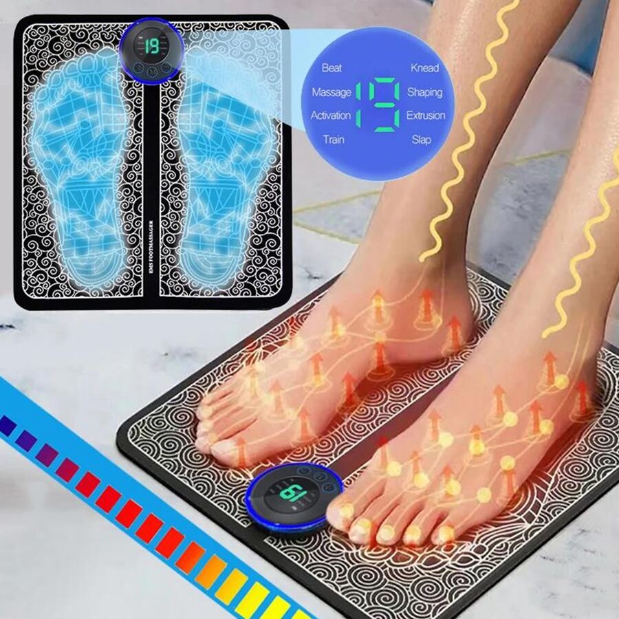 EMS Foot Massage Pad Portable Electric Muscle Stimulation Massage Pad ...