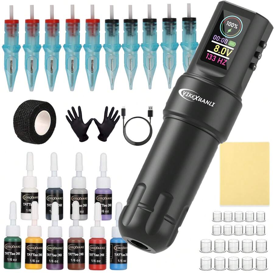 yikexuanli Tattoo Kit New Cool Tattoo Pen Kit For Permanent Makeup ...