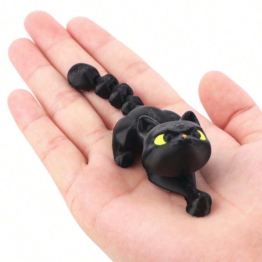 3D Printed Posable Fierce Cat Model, Realistic Feline Figurine, Decor ...