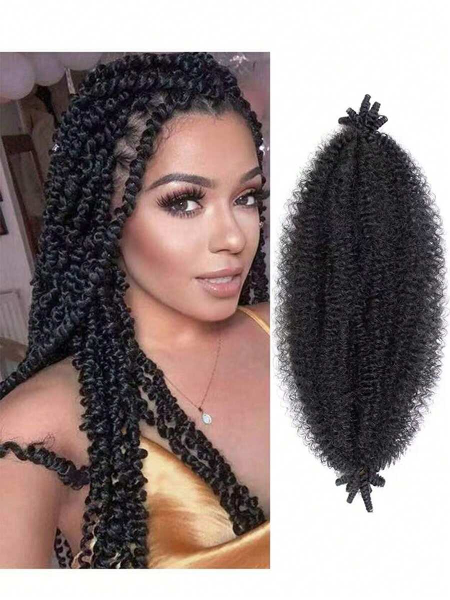 1-6 Packs Afro Twist Hair, Springy Afro Twist Hair Pre Fluffed 12 18 24 ...