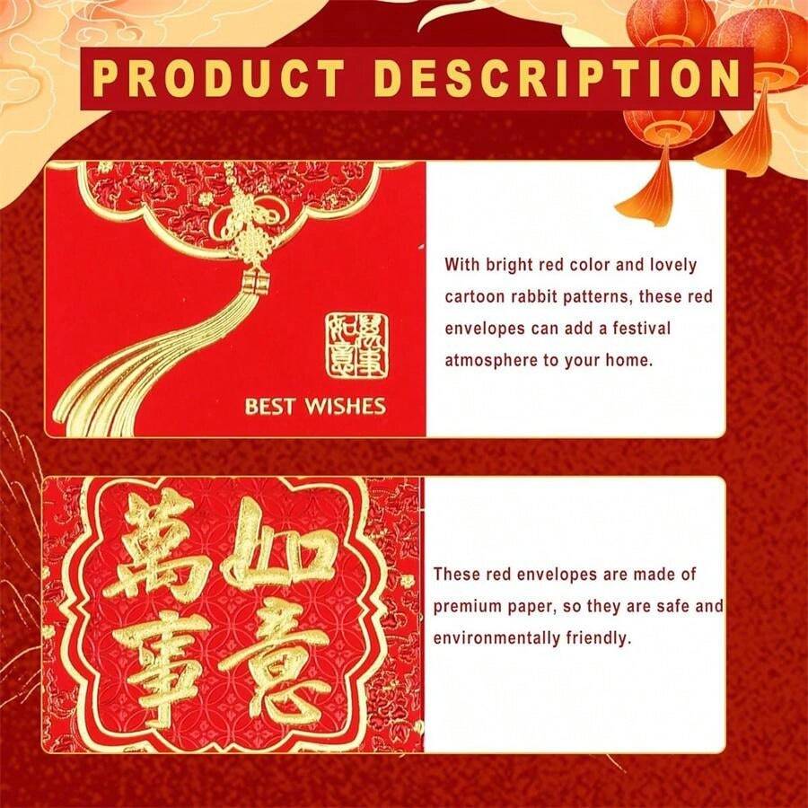 Chinese Red Envelopes 2025 Year Of The Snake Red Packet Spring Festival ...