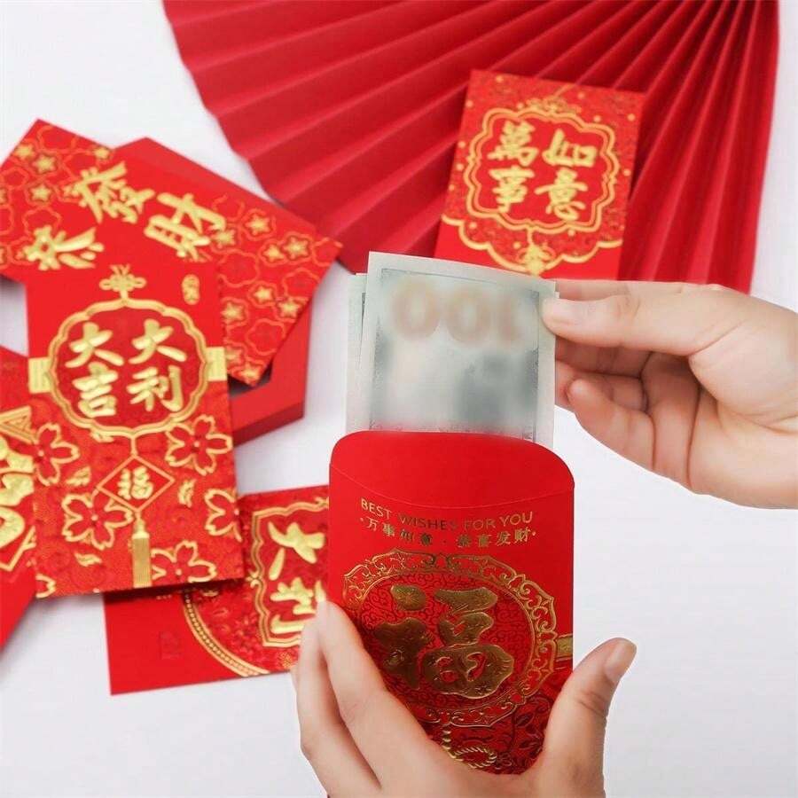 Chinese Red Envelopes 2025 Year Of The Snake Red Packet Spring Festival ...