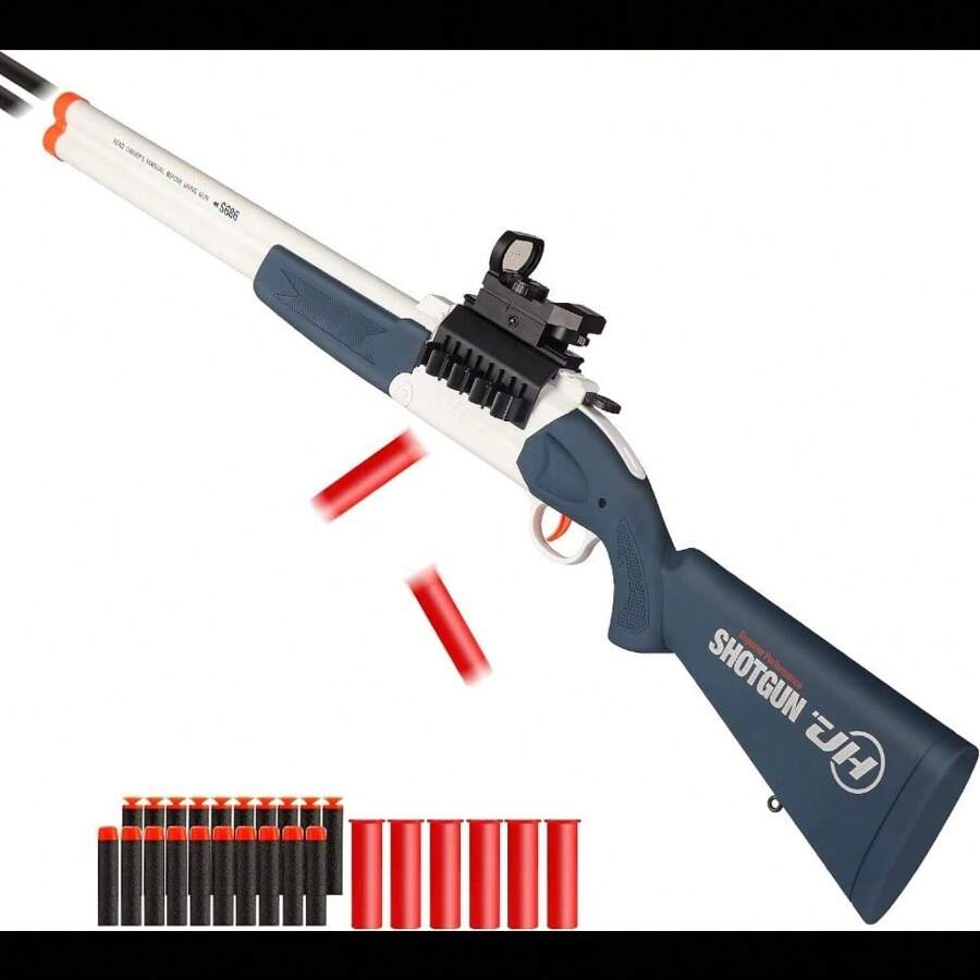 Shotgun Soft Bullet Toy Gun With Shell Ejecting Air Play Game Set With ...