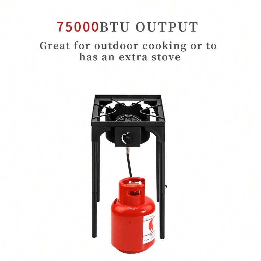 Outdoor Camp Stove High Pressure Propane Gas Cooker Portable Cast Iron Patio Cooking Burner ...