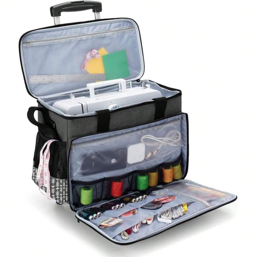 Sewing Machine Trolley Bag On Wheels, Detachable Rolling Bag With ...