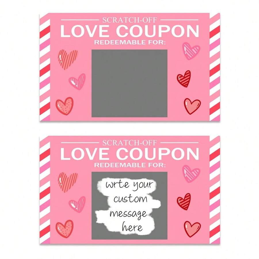 Scratch Valentine's Day Card, Love Coupons, Love Note Scratch Off Cards ...