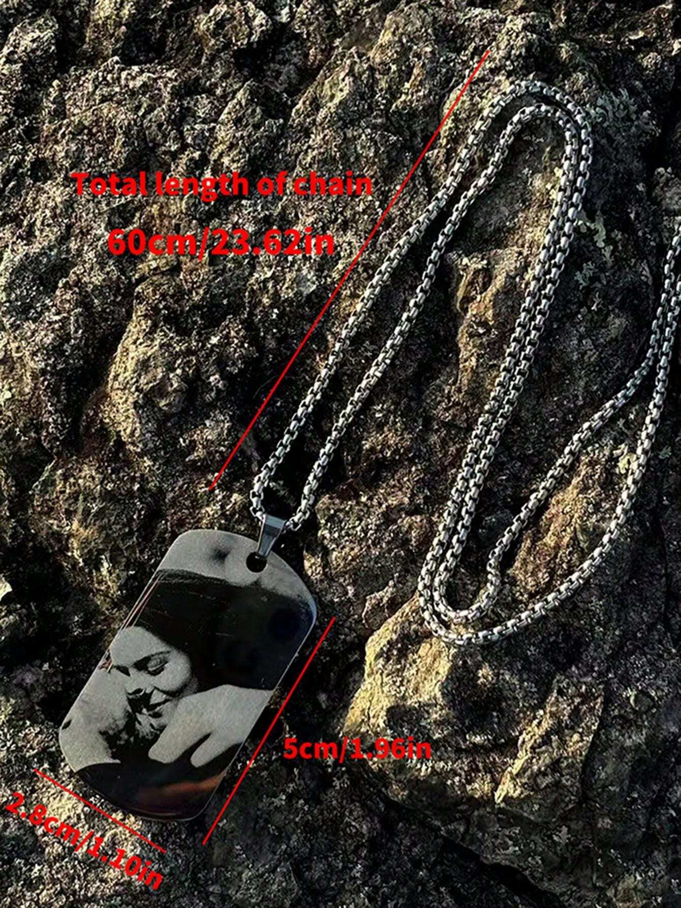 DIY Couple Pendant, Laser Engraved Picture And Text As Gift For Friends ...