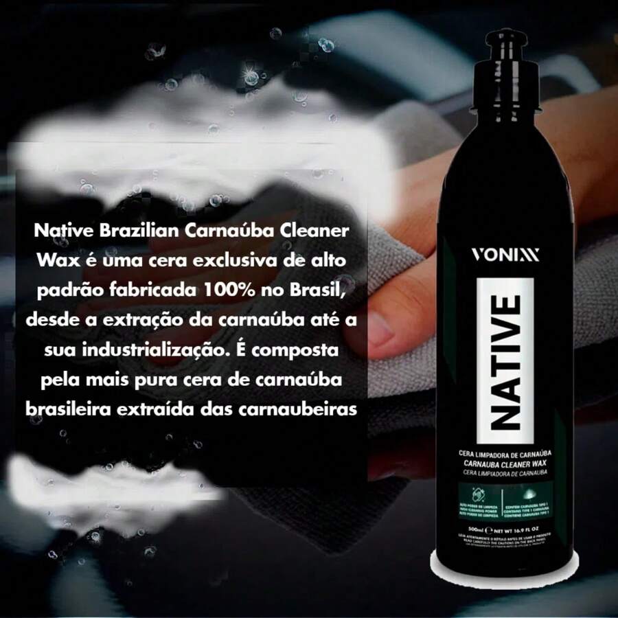 Native Cleaner Wax Cera Liquida Carnaúba + Aplicador Espuma | SHEIN Brasil