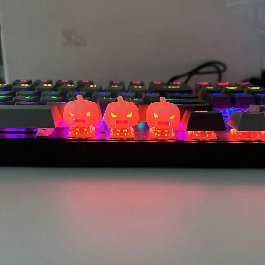 Craftsman Custom Keycaps -Cute Ghost And Pumpkin Keycaps, Transparent ...