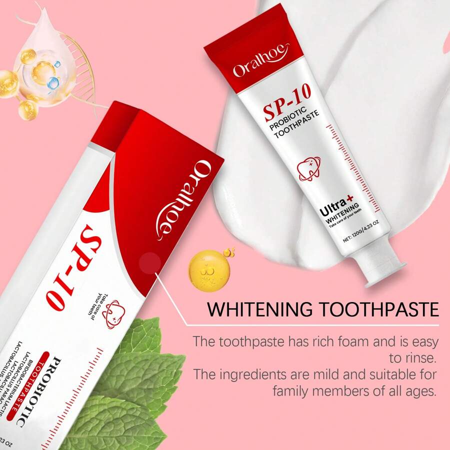 ORALHOE Probiotic Toothpaste - Gently Cleans And Protects Teeth From ...