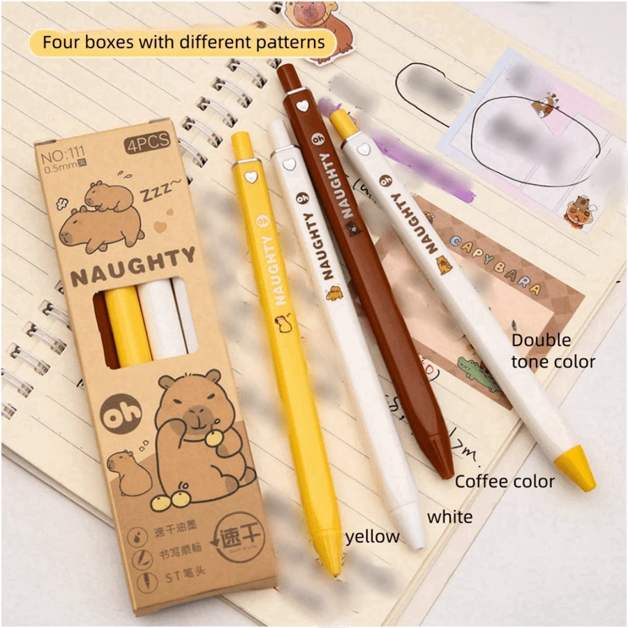 1 Set (1 Set = 4pcs) New Capybara ST Head Square Cartoon Retractable ...