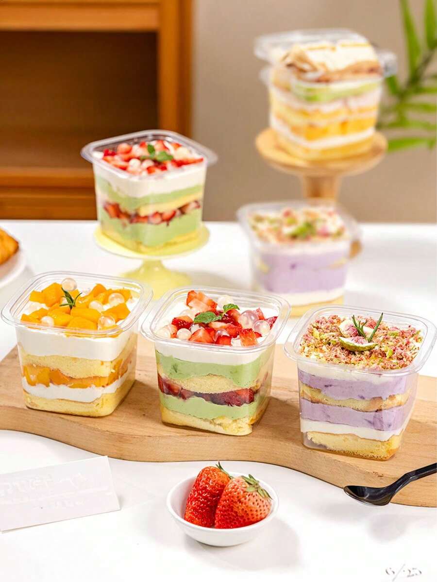 12/15/20pcs Square Cake Boxes, Suitable For Cakes, Mousse, Puddings ...